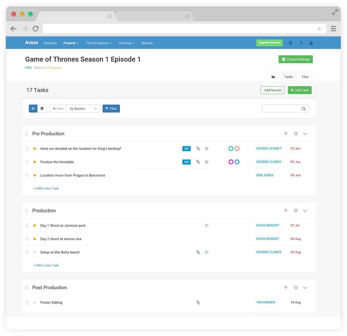 Avaza Introduces Improved Task Lists - Avaza.com