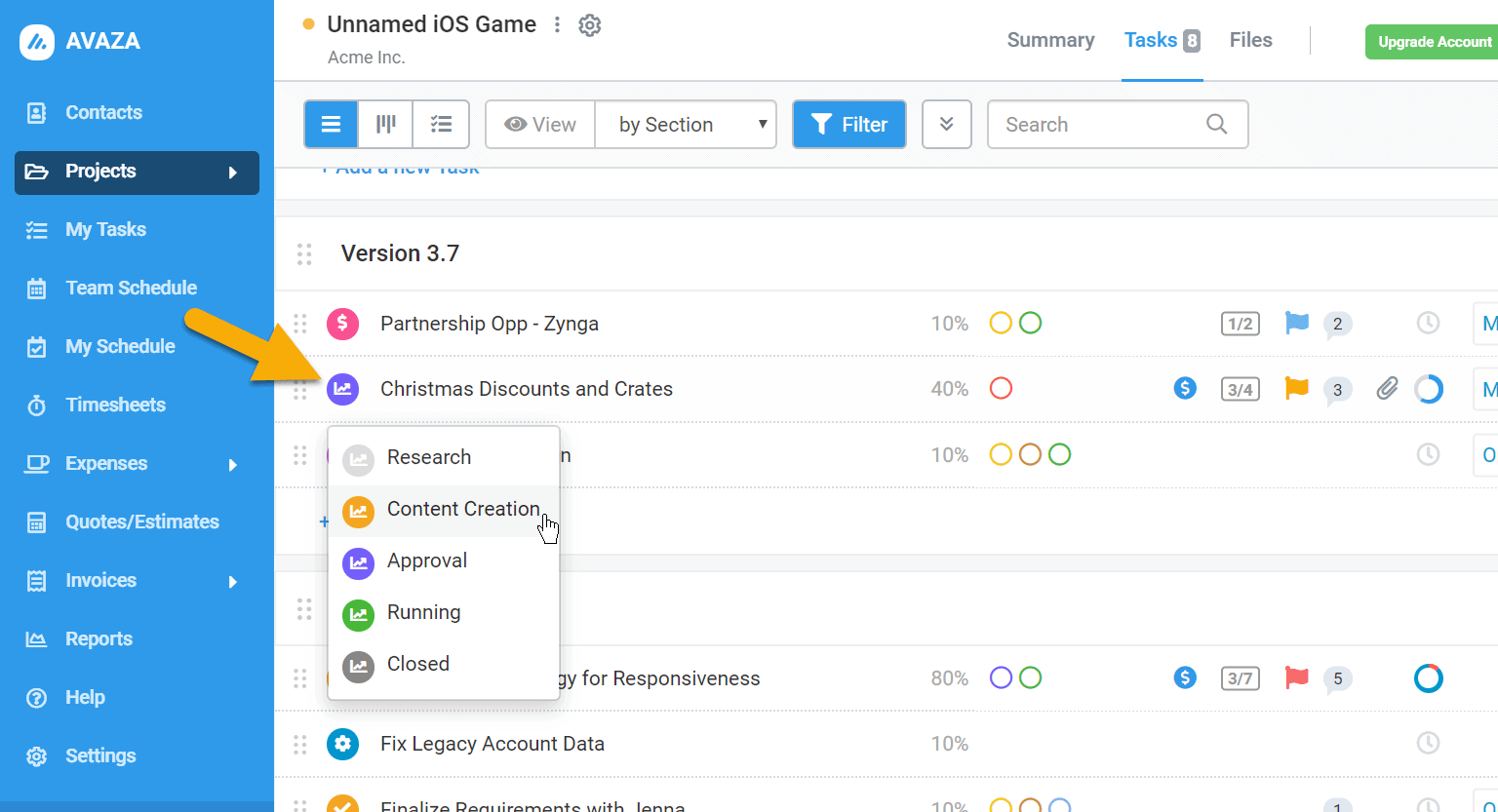 Introducing Custom Task Types & Statuses! - Avaza.com