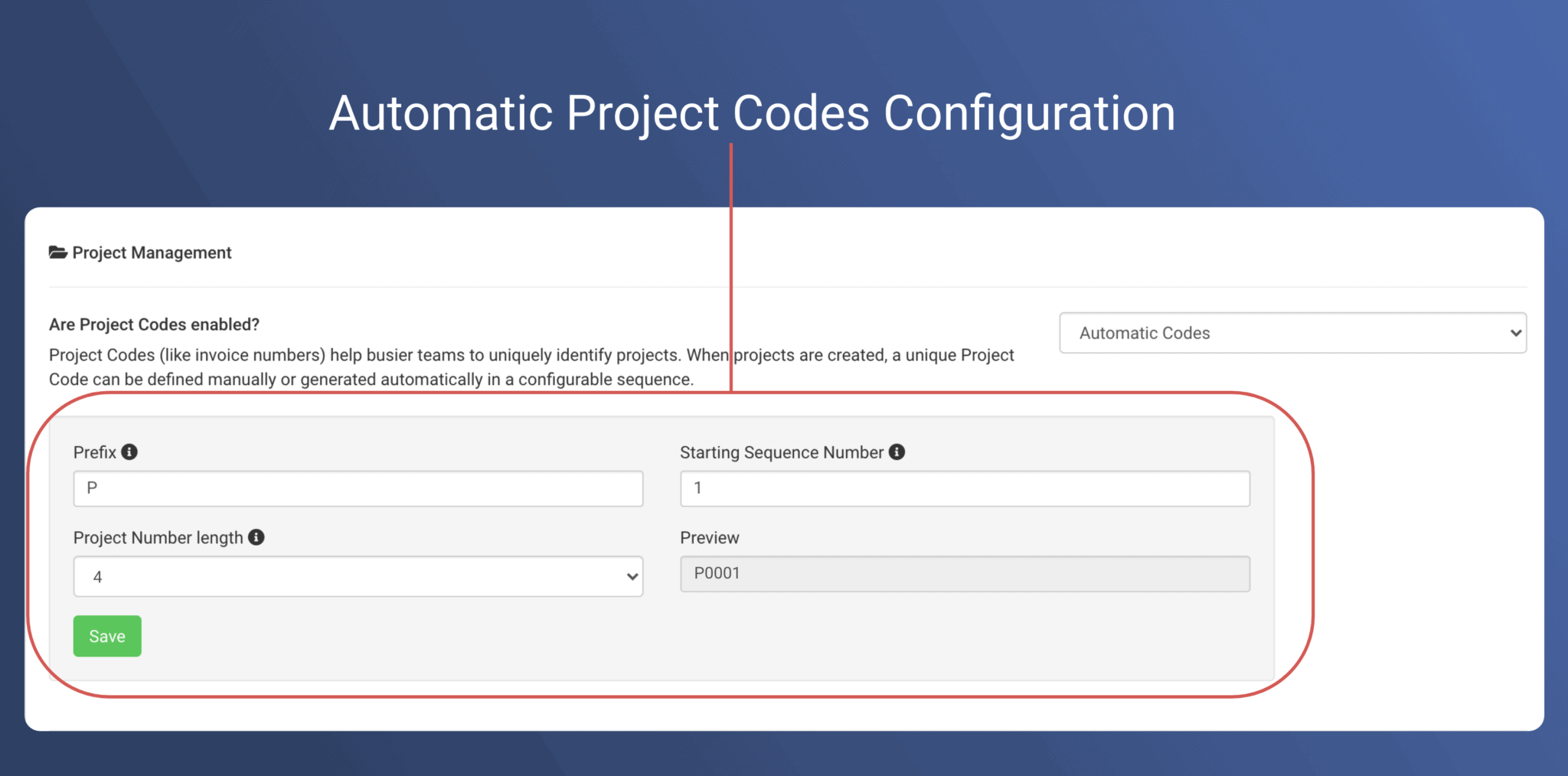 Assign Unique Project Codes to Projects - Avaza.com