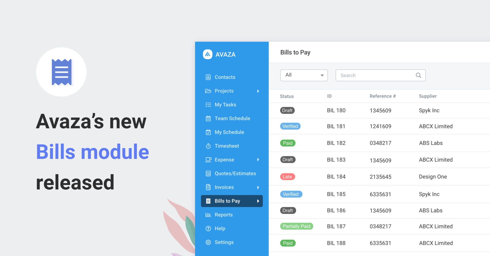 Avaza’s new Bills module released - Avaza.com