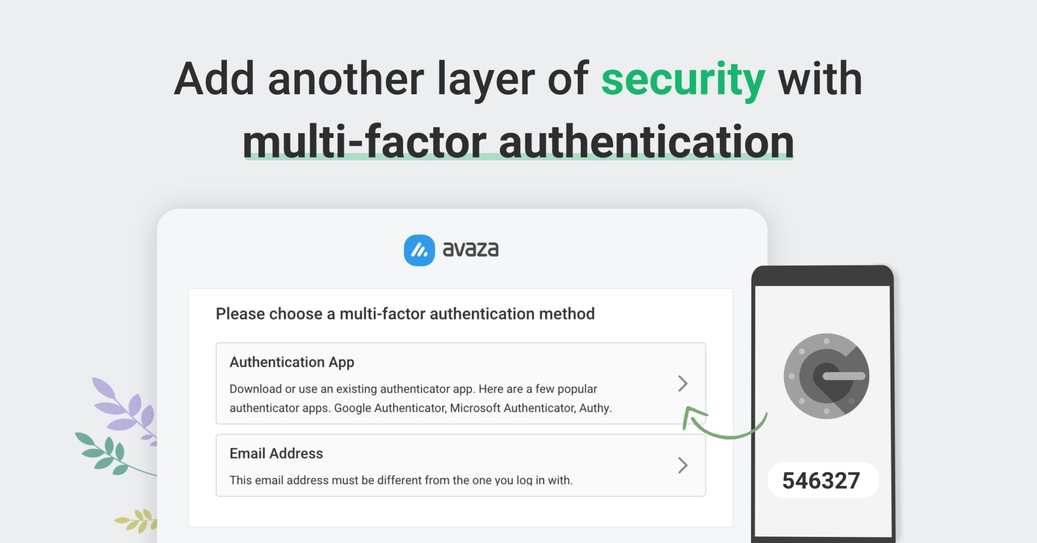 Avaza Multi-factor Authentication - Avaza.com