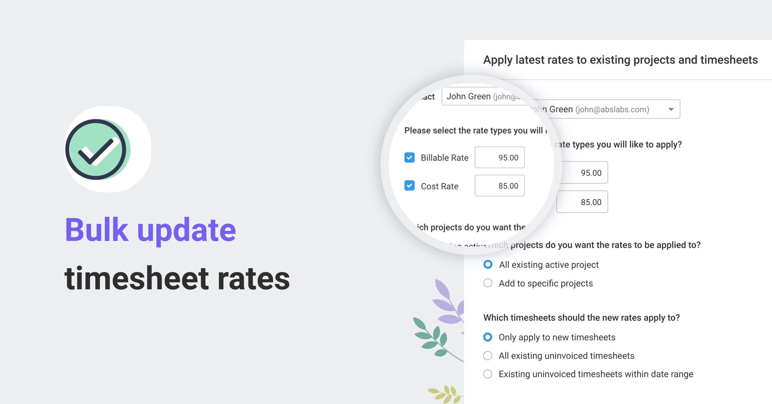 Bulk Update Timesheet Rates - Avaza.com
