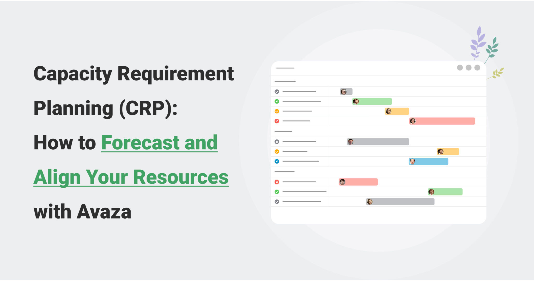 Capacity Requirement Planning (CRP) with Avaza Software